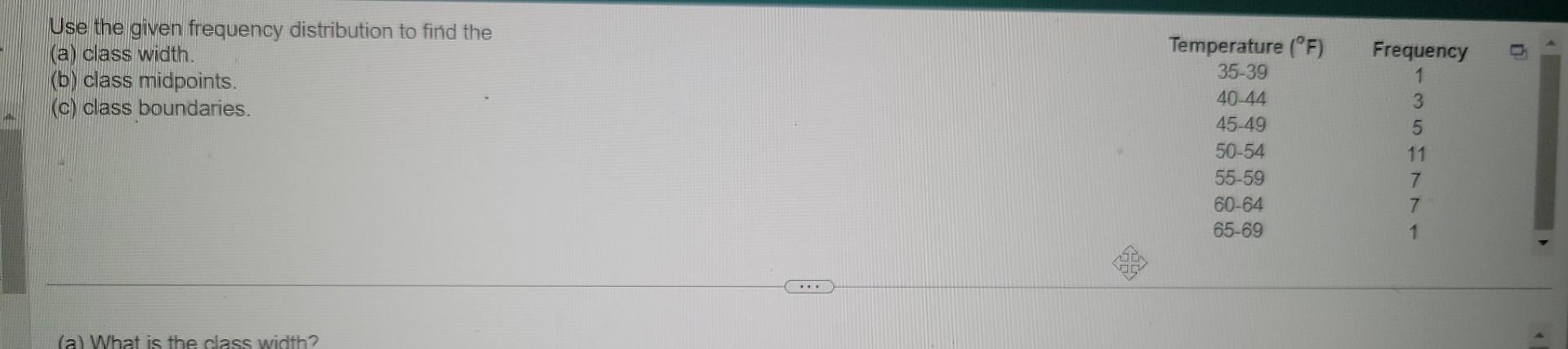 Solved Use the given frequency distribution to find the (a) | Chegg.com