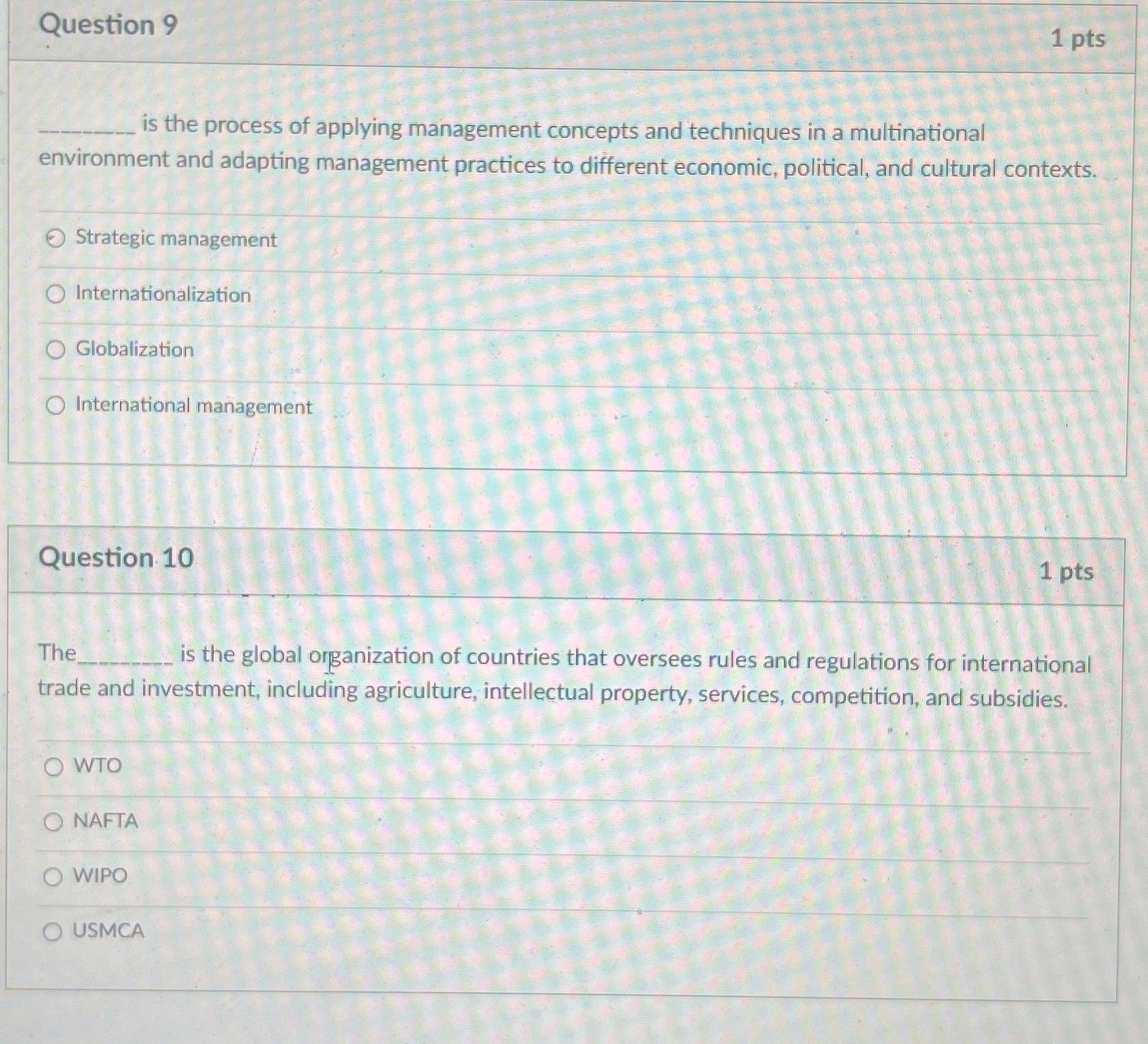 Solved Question 91 ﻿ptsis the process of applying management | Chegg.com