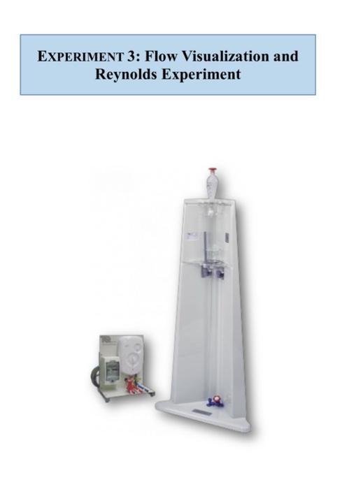 Solved EXPERIMENT 3: Flow Visualization and Reynolds | Chegg.com