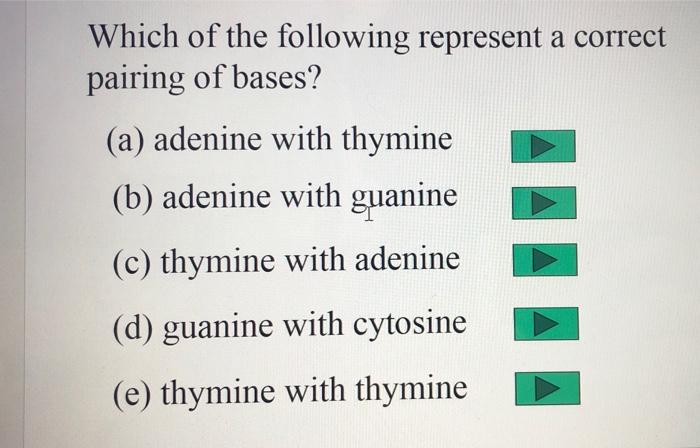 Solved Which of the following represent a correct pairing of | Chegg.com