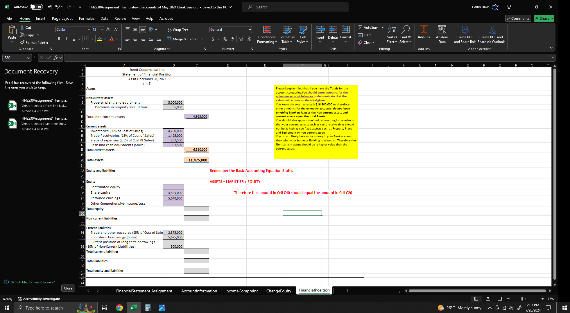 Solved Account Name Balance (2023) ﻿ Income tax Expense $ | Chegg.com