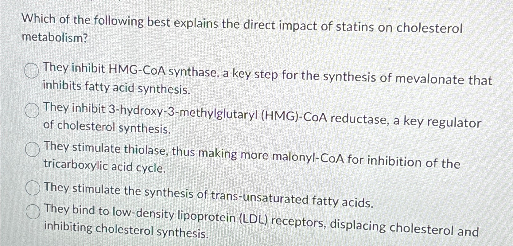 Solved Which of the following best explains the direct | Chegg.com