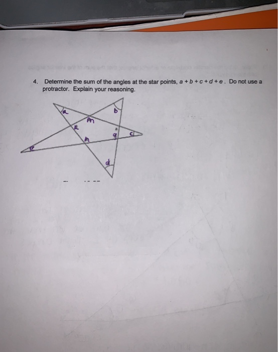 Solved 4. Determine the sum of the angles at the star | Chegg.com