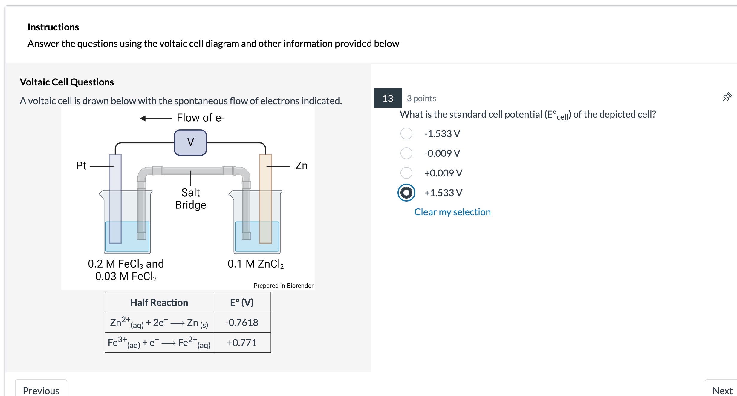 Solved InstructionsAnswer the questions using the voltaic | Chegg.com