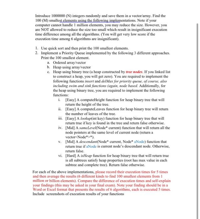 Solved use one .cpp file and one int main function for | Chegg.com