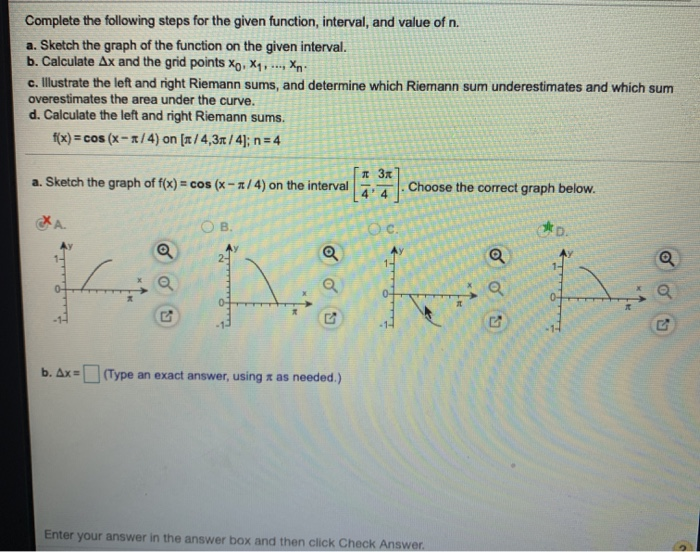 Solved Complete the following steps for the given function, | Chegg.com
