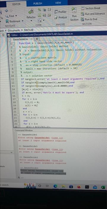 Solved I Cant Get This Code To Work Matlab Code And 