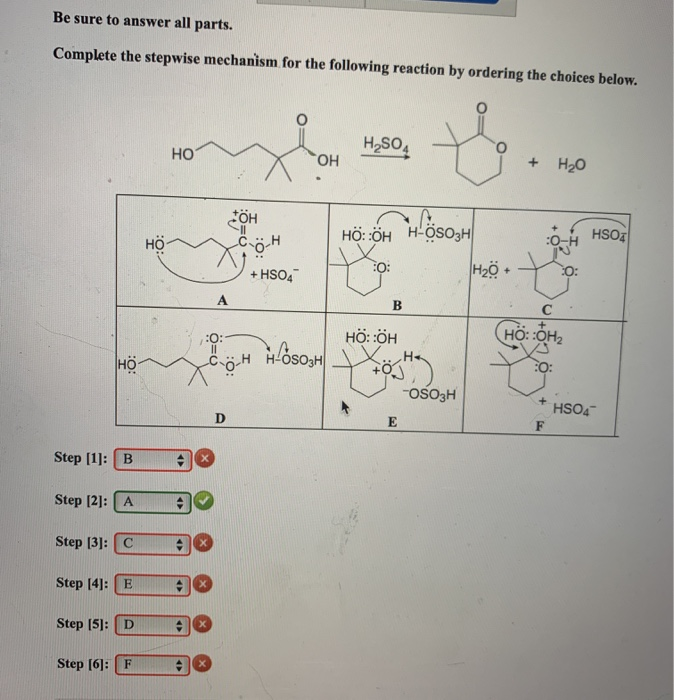 Solved Be sure to answer all parts. Complete the stepwise | Chegg.com