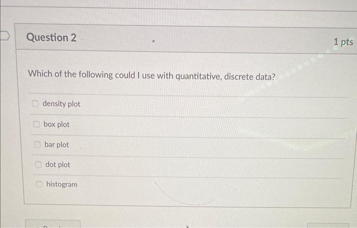 Solved Which of the following could I use with quantitative, | Chegg.com
