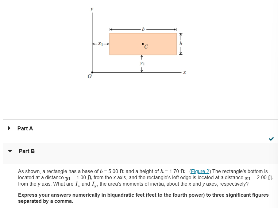 Solved Part APart BAs ﻿shown, a rectangle has a base | Chegg.com