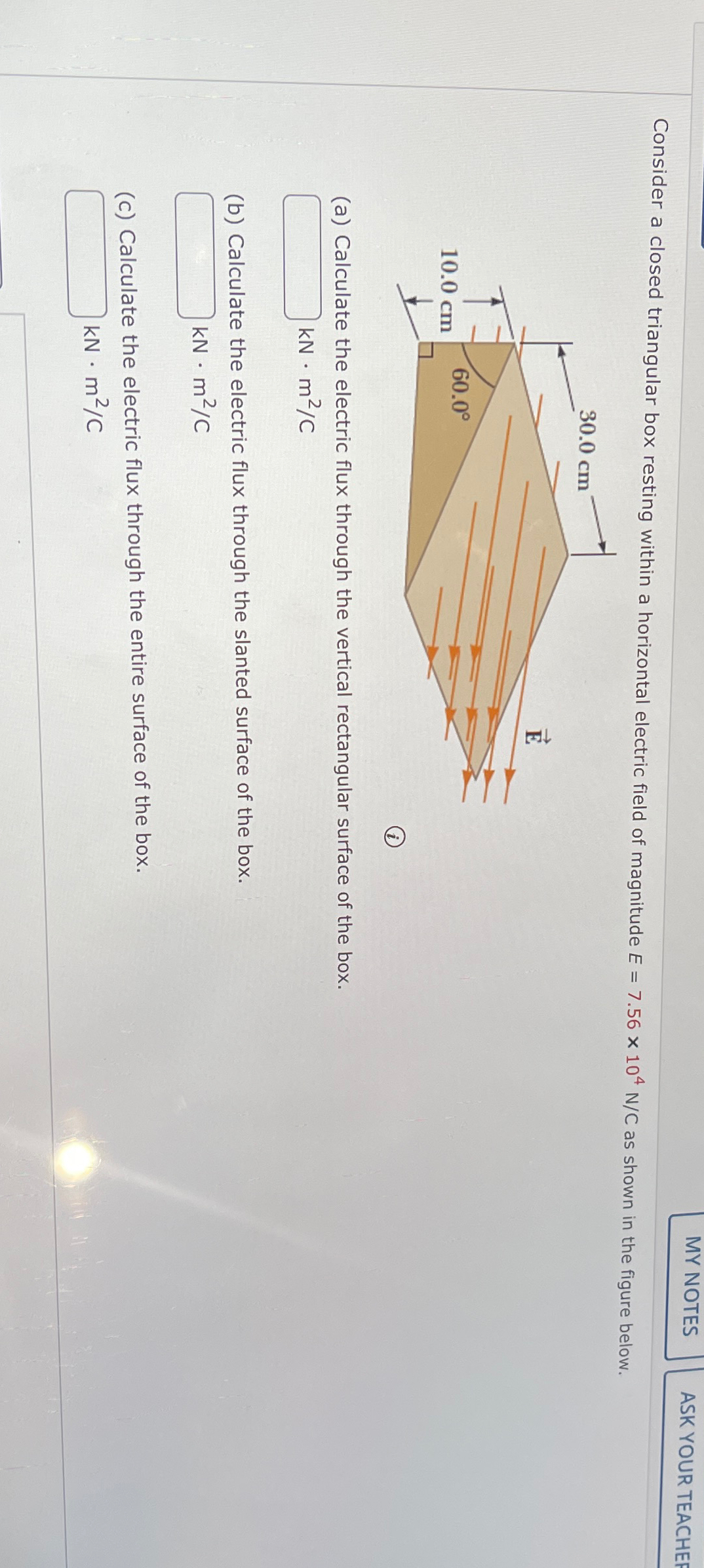 Solved ASK YOUR TEACHEFConsider a closed triangular box | Chegg.com