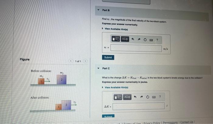 Solved Block 1 , of mass m1=6.10 kg, moves abne a | Chegg.com