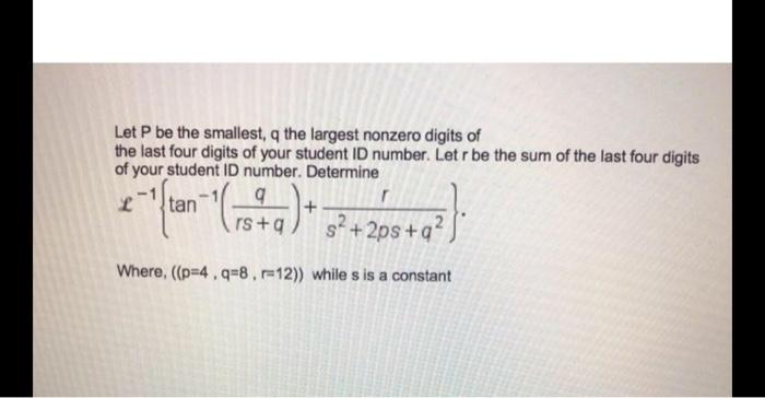 Solved Let P be the smallest, q the largest nonzero digits | Chegg.com