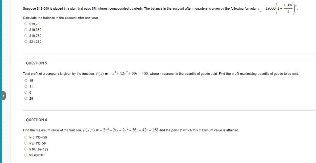 Solved Suppose $19,000 is placed in a plan that pays 8% | Chegg.com