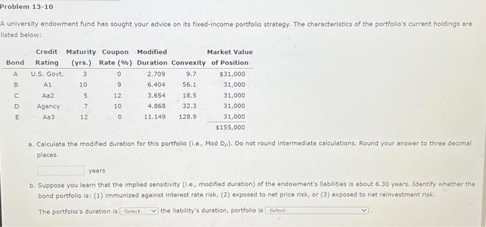 Solved Calculate the modified duration for this | Chegg.com