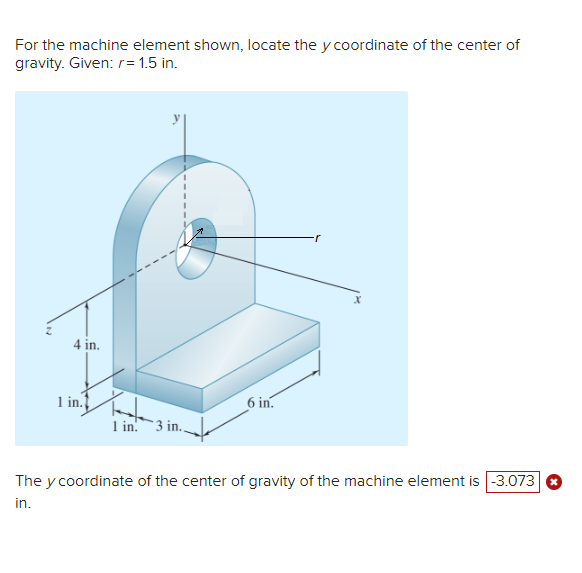 Solved For the machine element shown, locate the y | Chegg.com