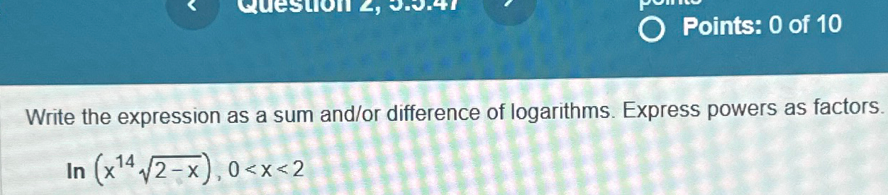 Solved Write the expression as a sum and/or difference of | Chegg.com