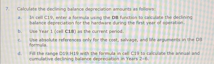 Solved 5. Go to the Depreciation worksheet. Hwan needs to co | Chegg.com
