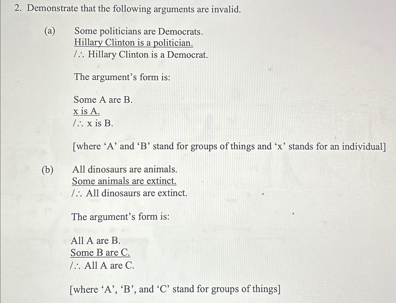 Solved Demonstrate that the following arguments are | Chegg.com
