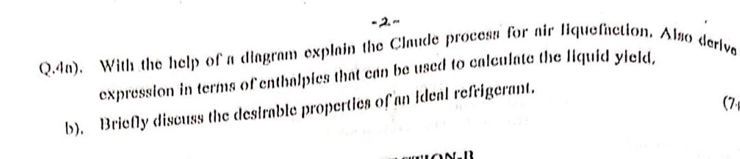 Solved Q.40). With the help of a diagram explain the Claude | Chegg.com