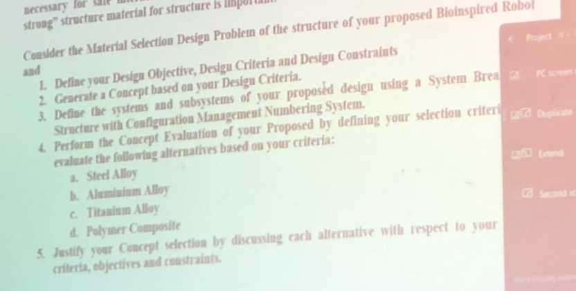 Solved Problem of the structure of your proposed Bioinspired | Chegg.com