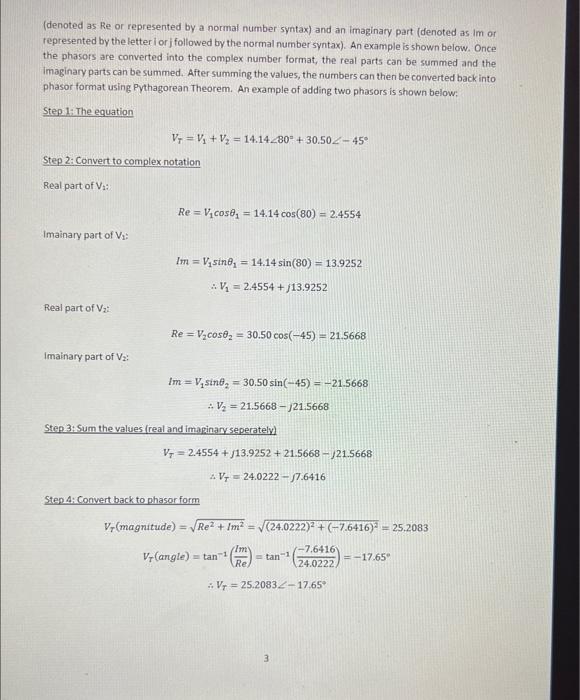 Solved Lab 1 Phasors: User Input, Error Conditions, and Math | Chegg.com
