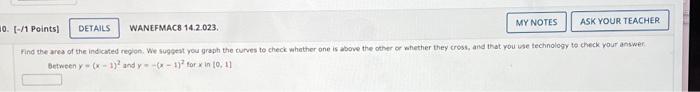 Solved 0. [-/1 Points] DETAILS WANEFMAC8 14.2.023. MY NOTES | Chegg.com