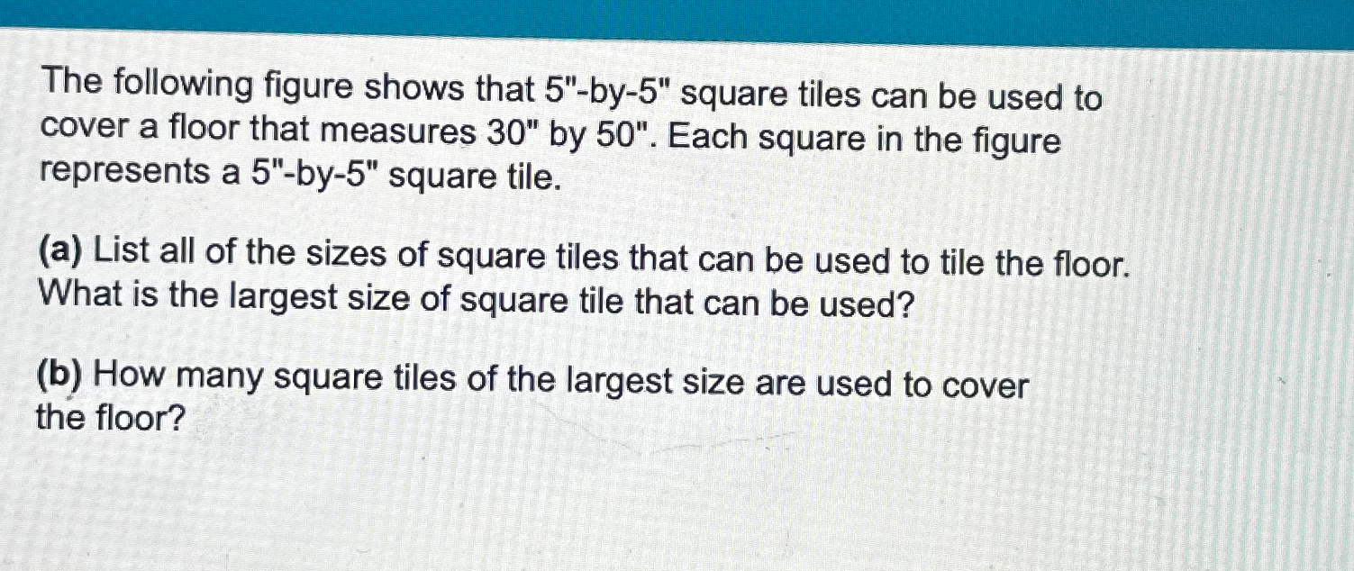 Solved The following figure shows that 5 "-by -5 " ﻿square | Chegg.com