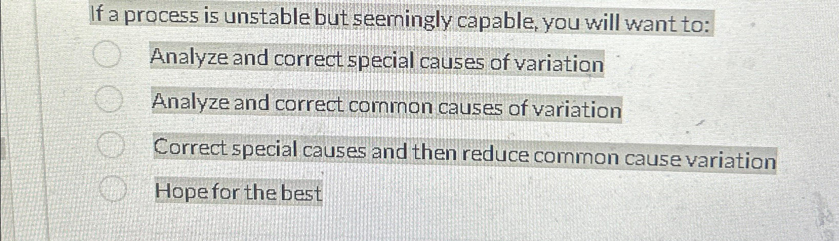 Solved If a process is unstable but seerningly capable, you | Chegg.com