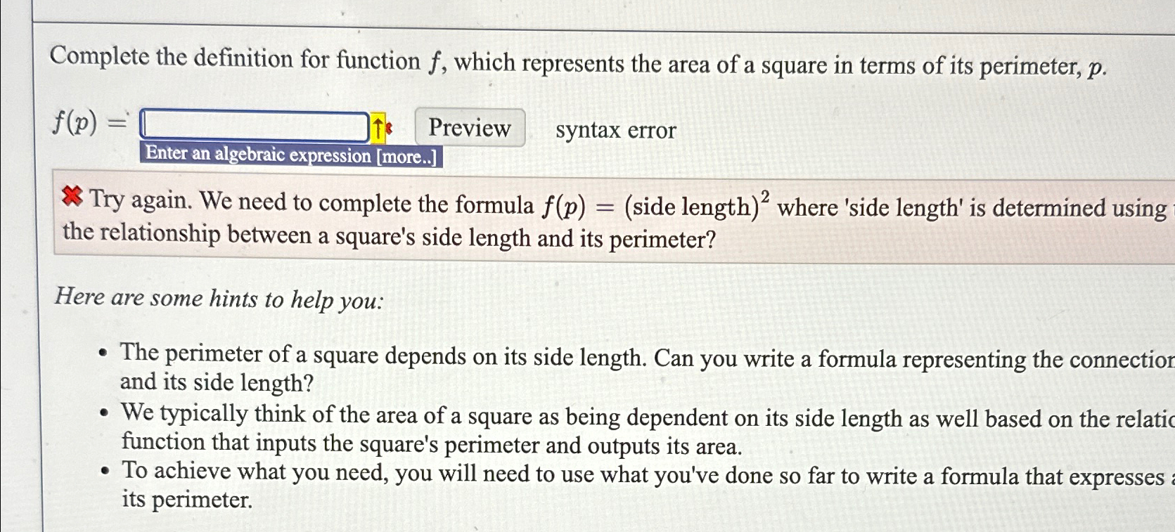 Solved Complete the definition for function f, ﻿which | Chegg.com