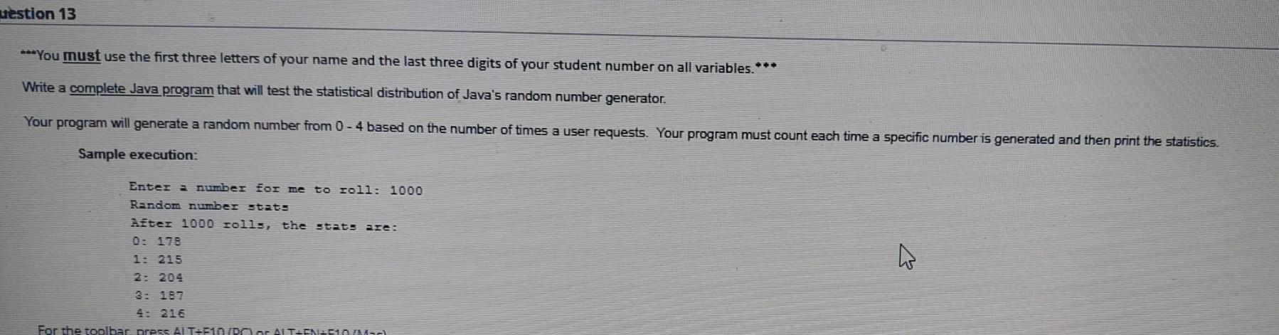 Solved **you must use the first three letters of your name | Chegg.com