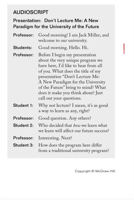 2. Listening to Make Predictions Listen to the | Chegg.com
