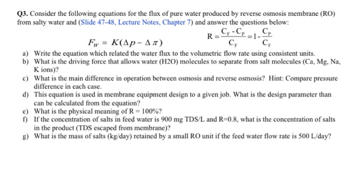 Q3. Consider the following equations for the flux of | Chegg.com