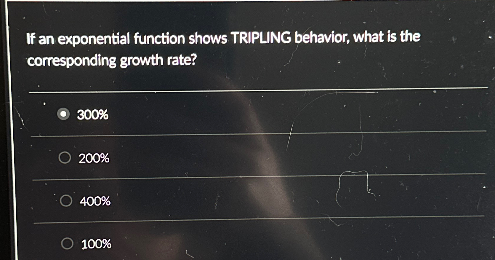 Solved If an exponential function shows TRIPLING behavior, | Chegg.com