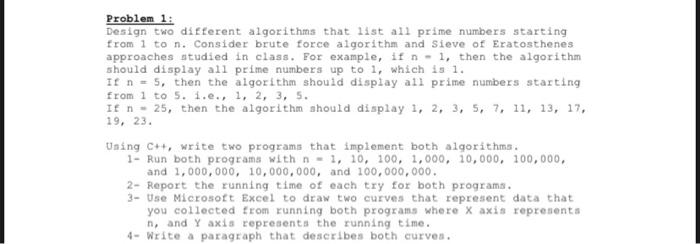 Solved Problem 1 Design Two Different Algorithms That 11 St 