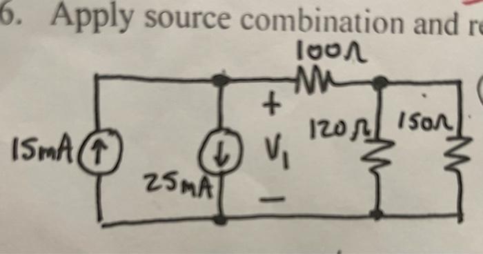 Solved Apply source combination and r | Chegg.com