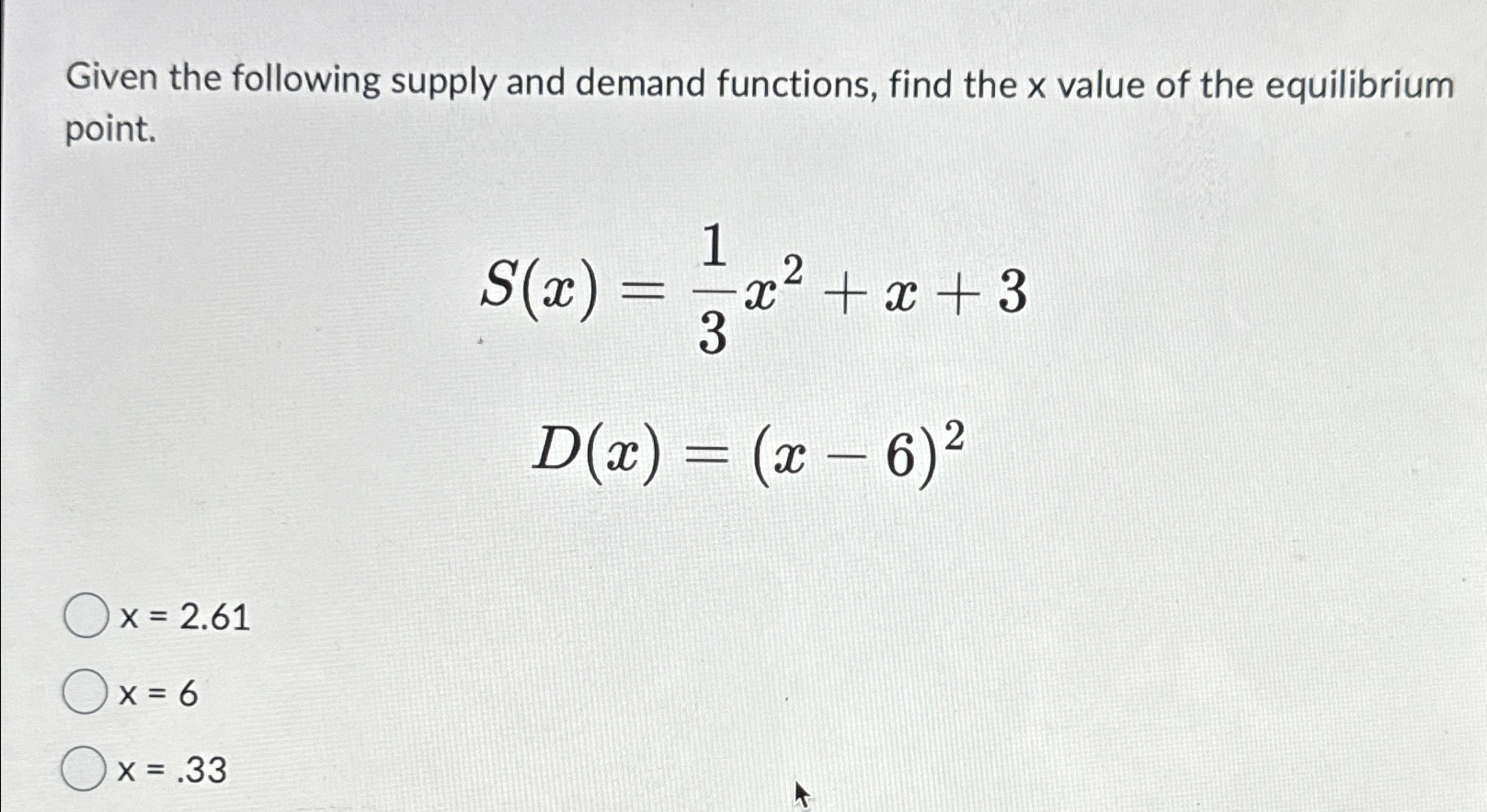 Solved Given the following supply and demand functions, find | Chegg.com