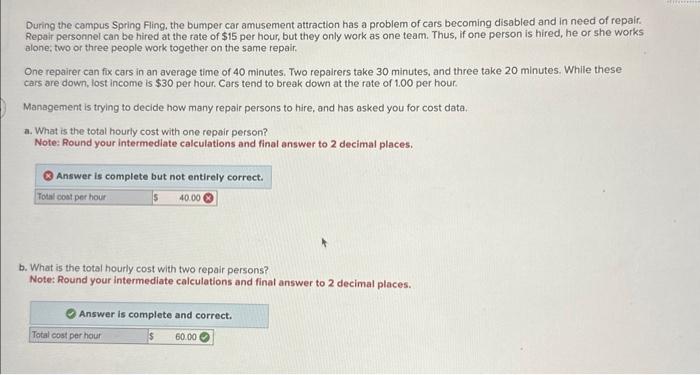 Solved During the campus Spring Fling, the bumper car | Chegg.com