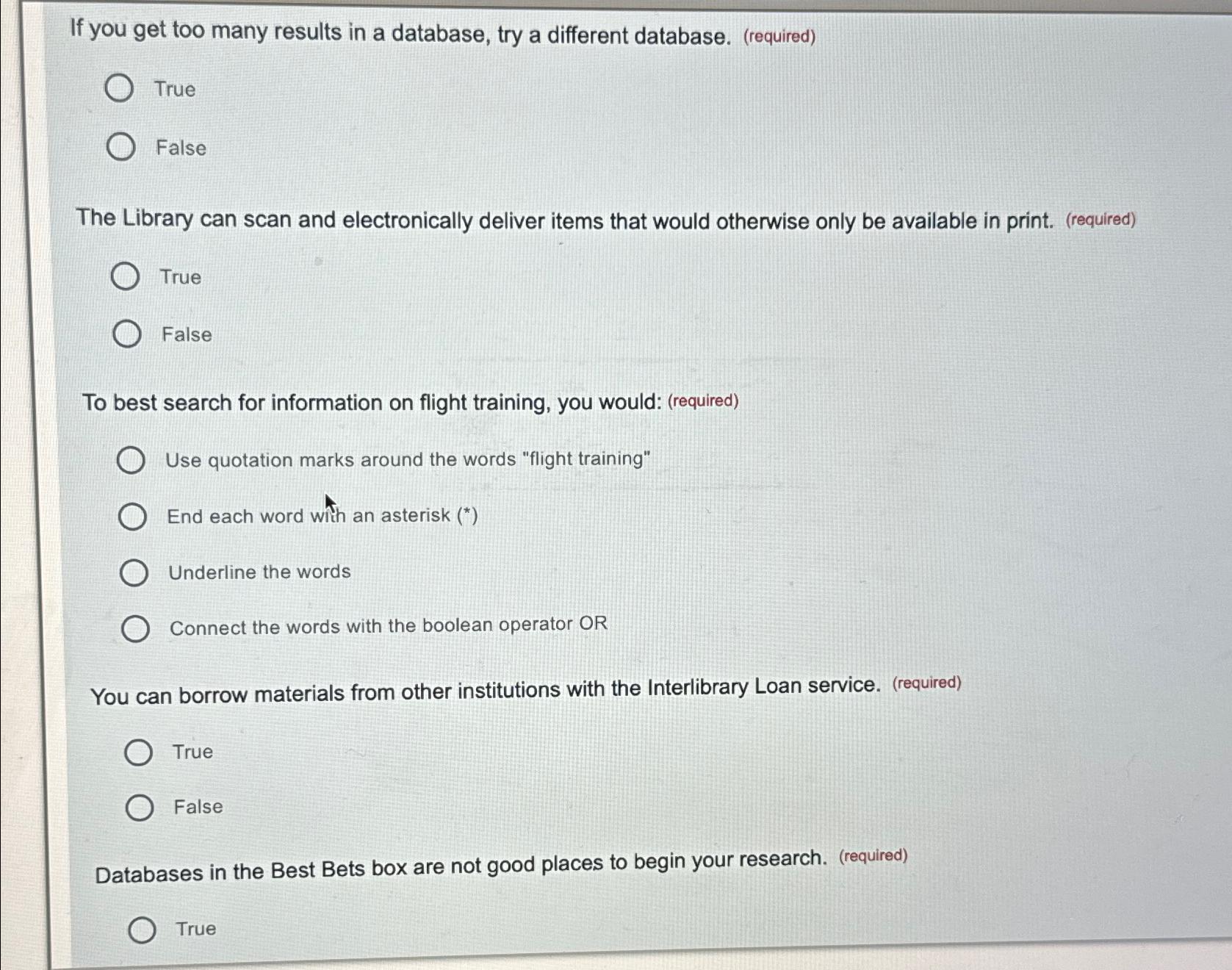 Solved If you get too many results in a database, try a | Chegg.com