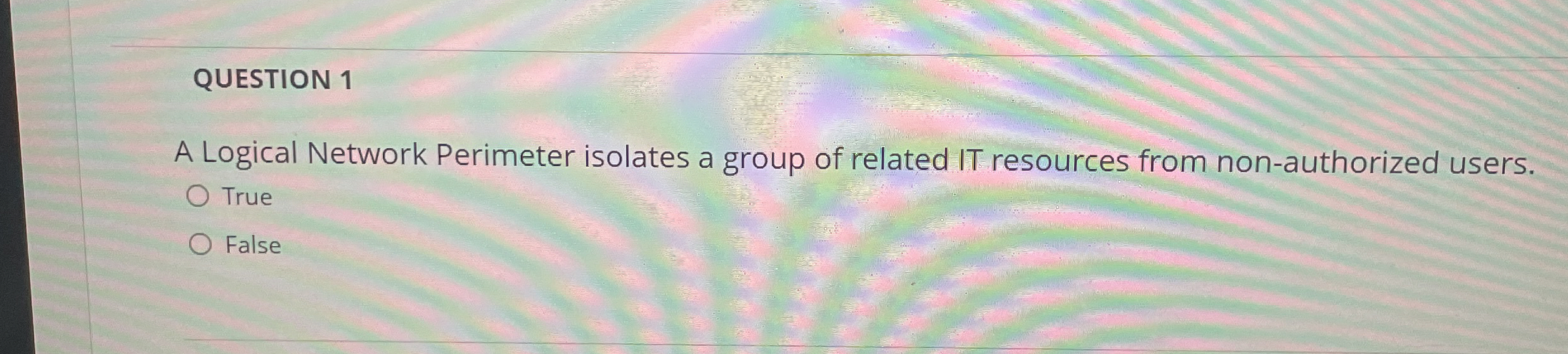 Solved QUESTION 1A Logical Network Perimeter isolates a | Chegg.com