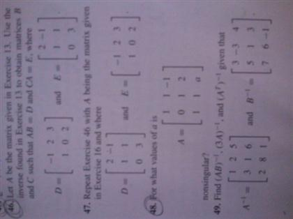 Solved Let A be the matrix given in Exercise 13. Use the | Chegg.com