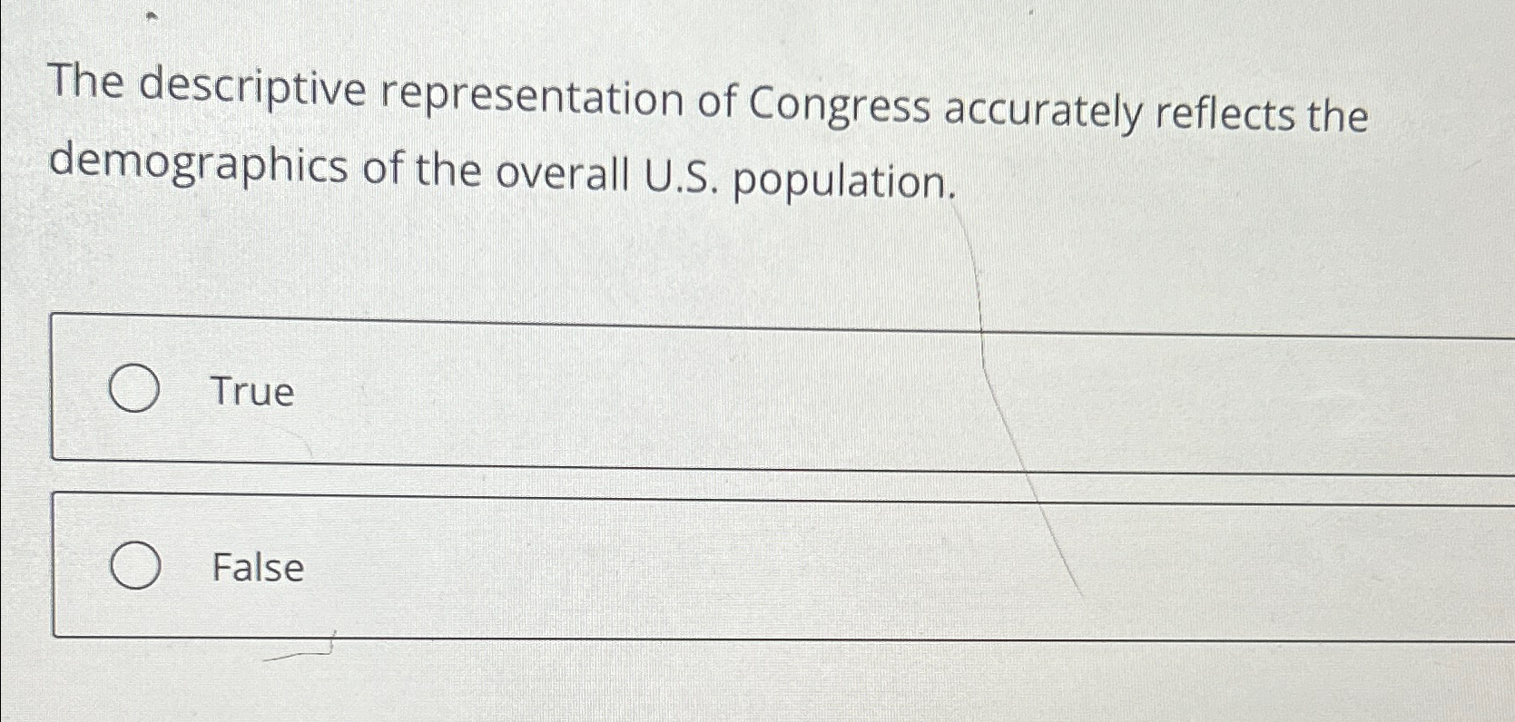 Solved The descriptive representation of Congress accurately | Chegg.com