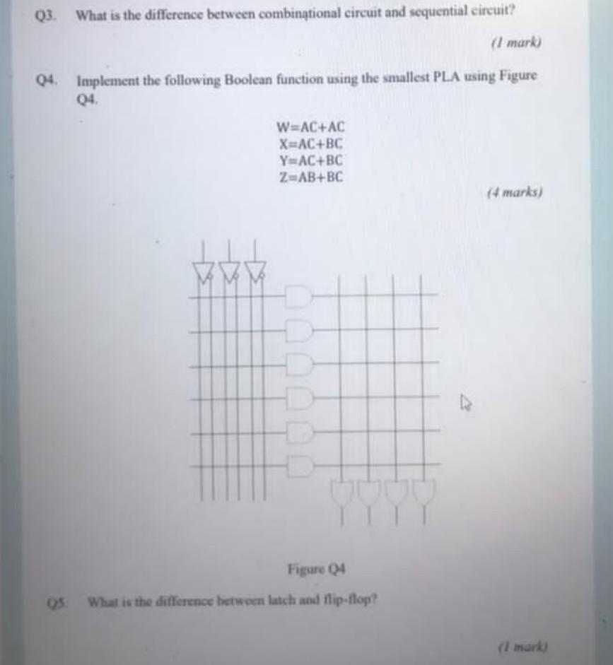 Solved Q3. What is the difference between combinational | Chegg.com
