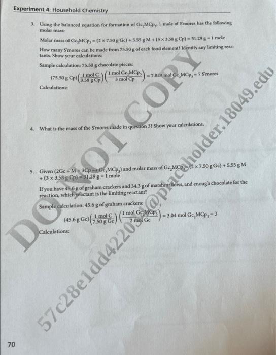 Solved 3. Using the talanced equation for formation of Gc | Chegg.com