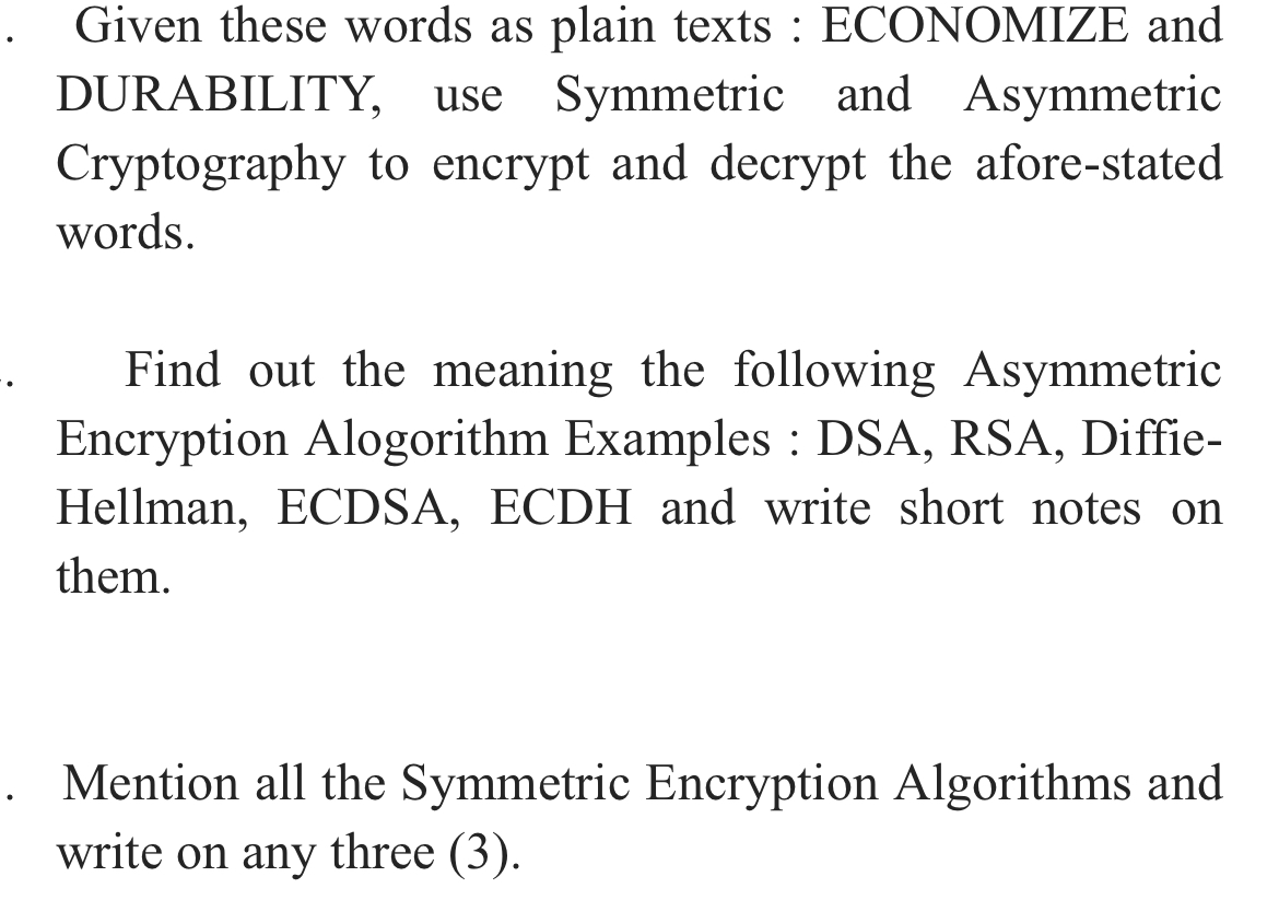 Given these words as plain texts : ECONOMIZE and | Chegg.com