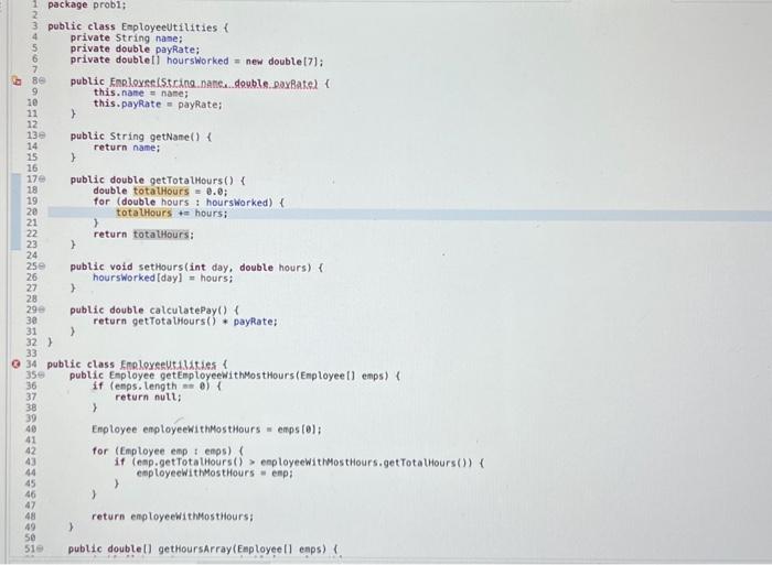 Solved private static Employee[] buildEmployeesArray() \{ | Chegg.com