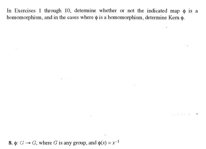 Solved In Exercises 1 through 10, determine whether or not | Chegg.com