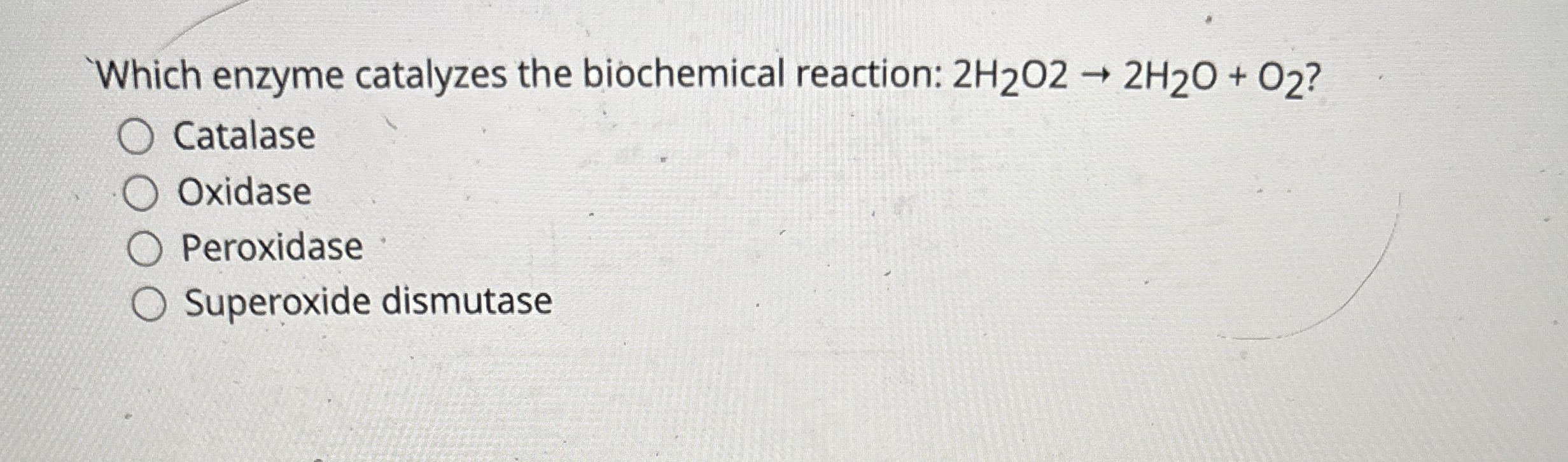 Solved Which enzyme catalyzes the biochemical reaction: | Chegg.com