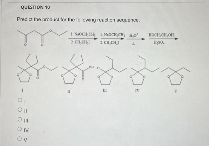Solved Predict the product for the following reaction | Chegg.com
