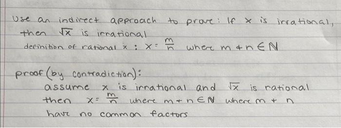 Solved Do a formal proof by contradiction to prove if x is | Chegg.com